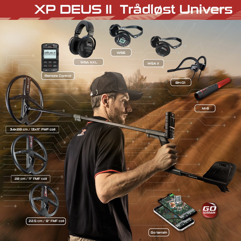 XP DEUS II WS6 metalldetektor (22FMF-WS6) - XP94006000 - Proffsøkere